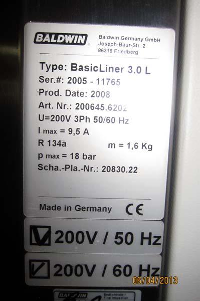 Lot #40: Baldwin BasicLiner 3.0 Chilling Unit - WireBids